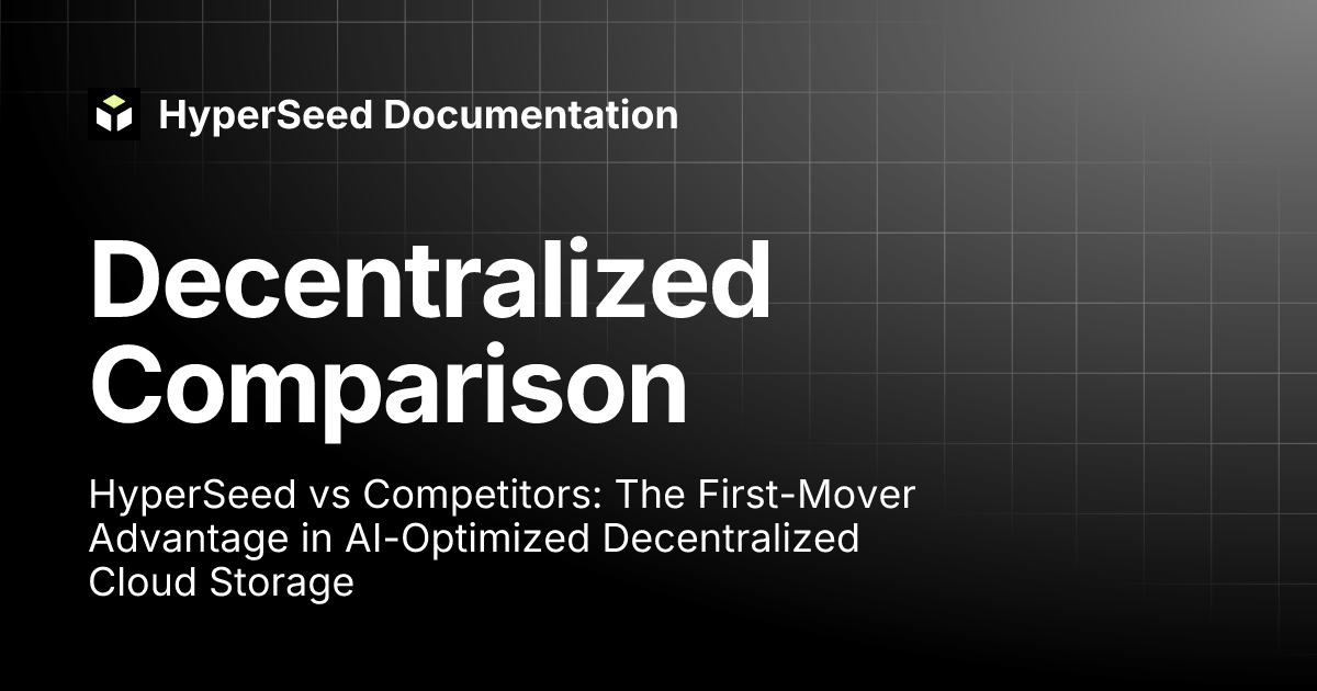 Decentralized Comparison Hyperseed Documentation